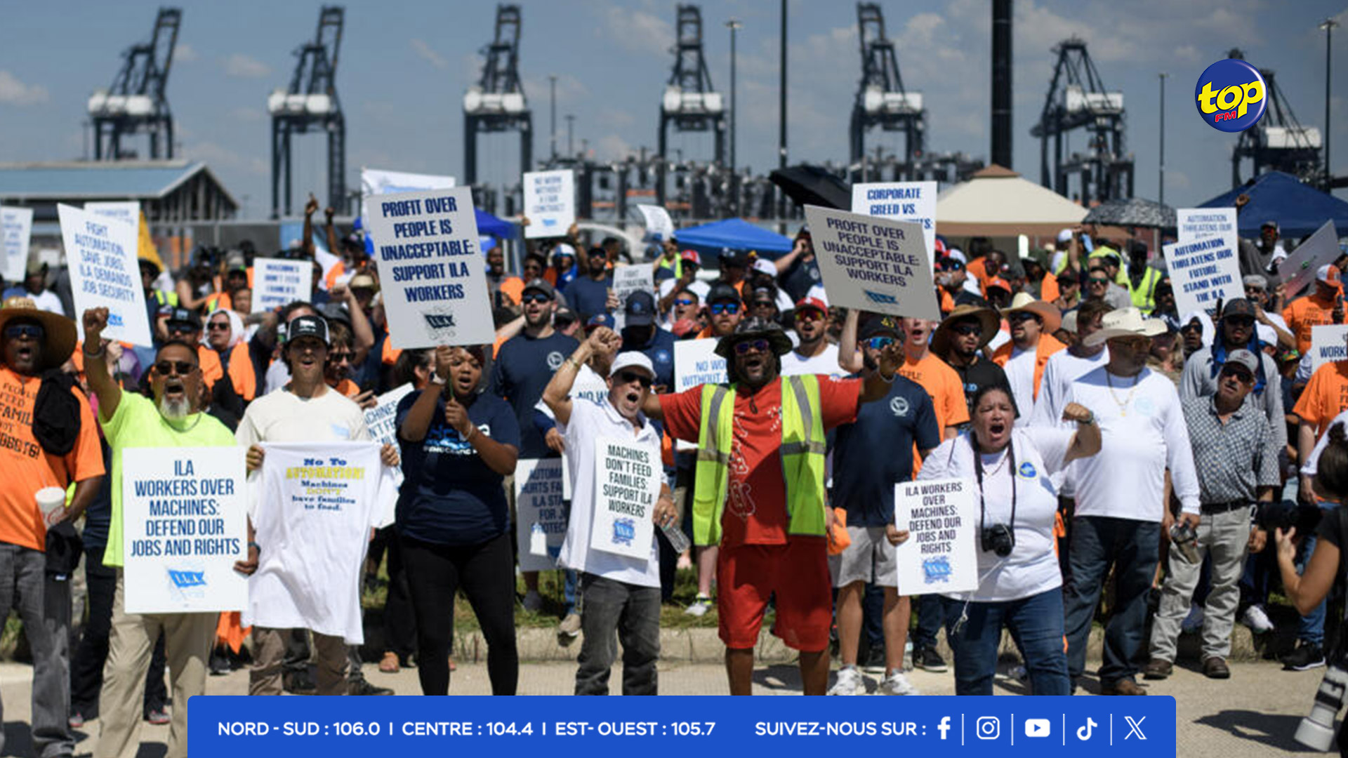 États-Unis : après avoir trouvé un accord de principe avec les employeurs, les dockers ...