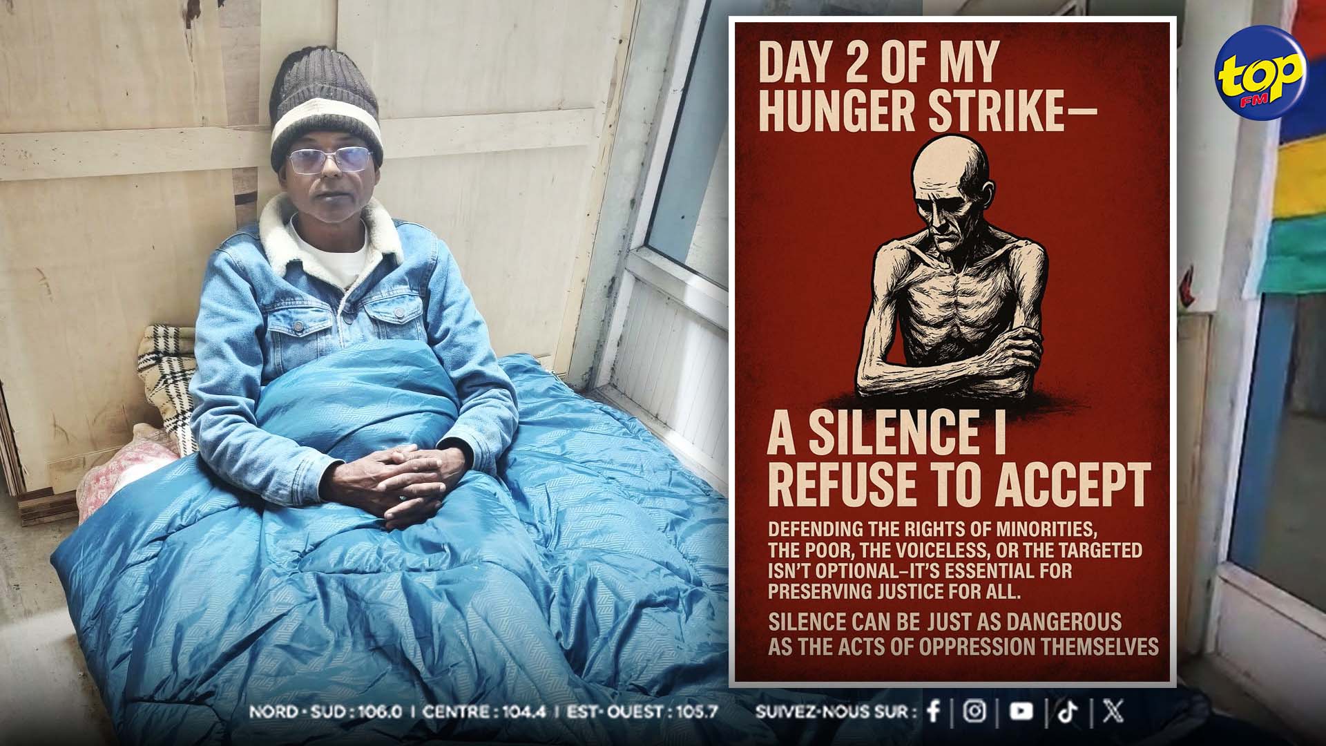 Grève de la faim : « Mo pa pou sede tant ki gouvernman pa revwar so ...