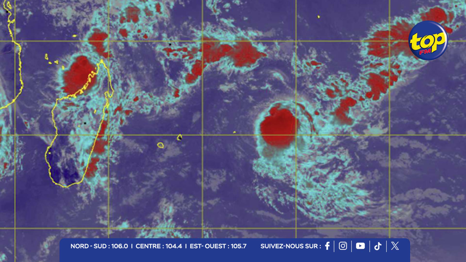 Rodrigues en alerte 1 : Dudzai désormais forte tempête tropicale | TOP ...